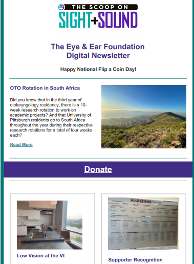 The Scoop on Sight + Sound - Eye & Ear Foundation of Pittsburgh