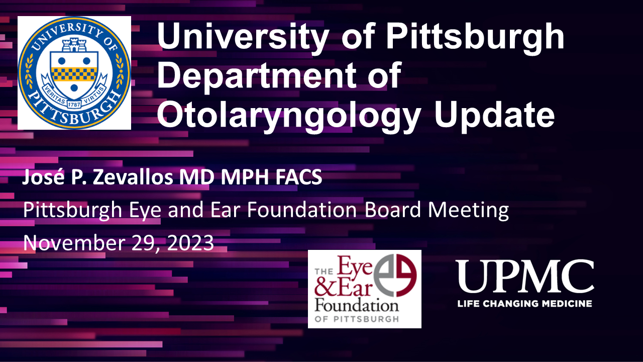 EEF Board Presentations - Eye & Ear Foundation of Pittsburgh