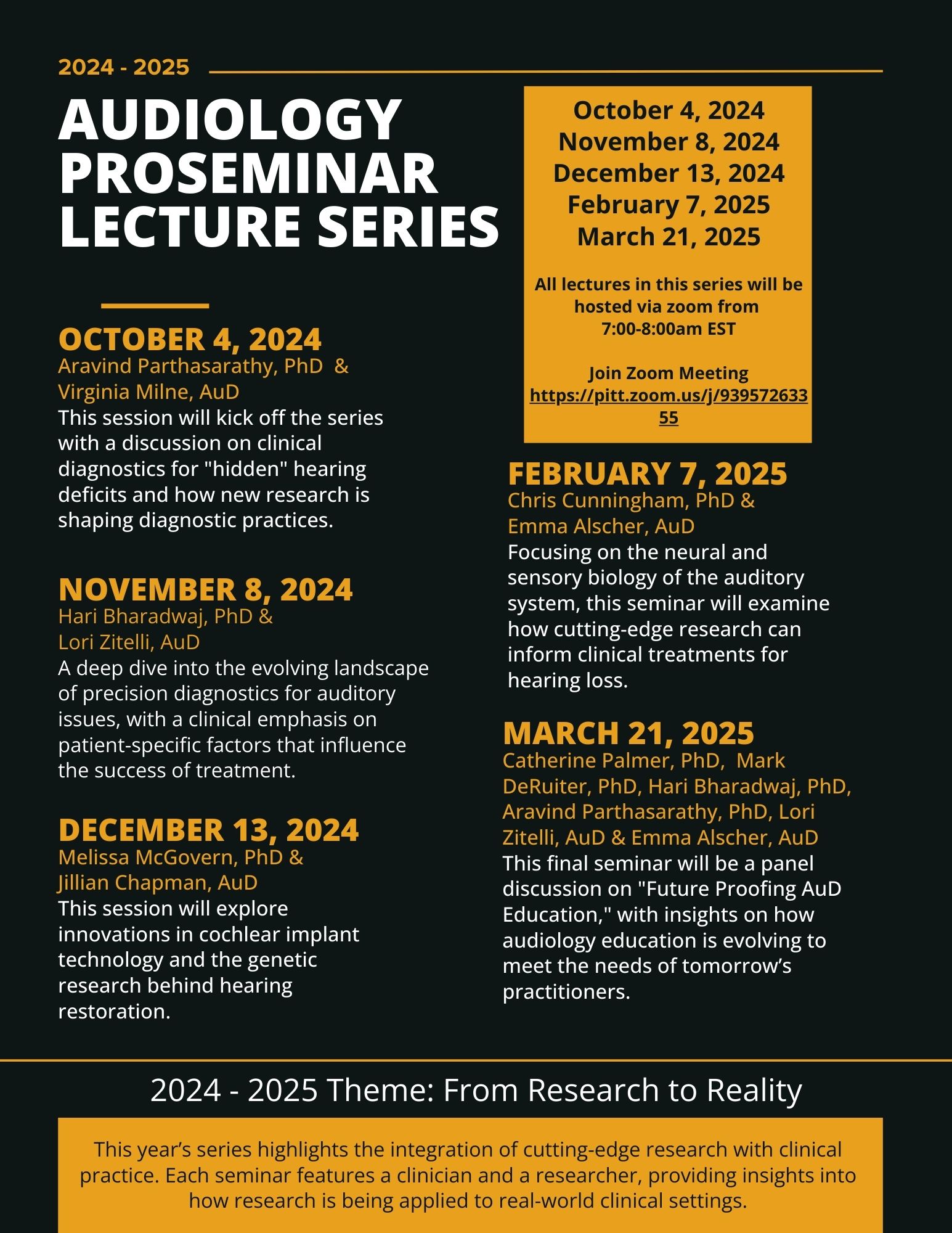 "From Research to Reality" Audiology Seminars - Eye & Ear Foundation of ...